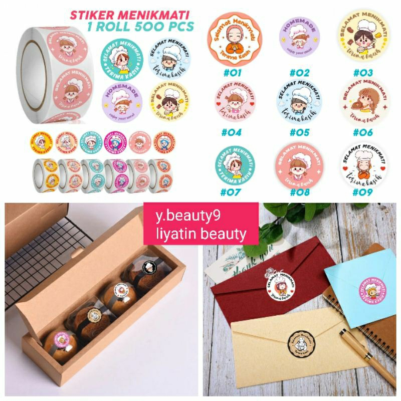 Jual Stiker Jualan 500 Pcs Stiker Roll 500 Pcs [ PART 2 ] Stiker ...