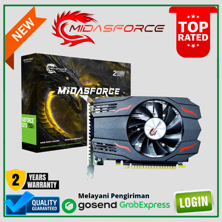 Jual VGA Nvidia Midasforce GTX 750Ti GDDR5 4GB 128bit | Shopee Indonesia