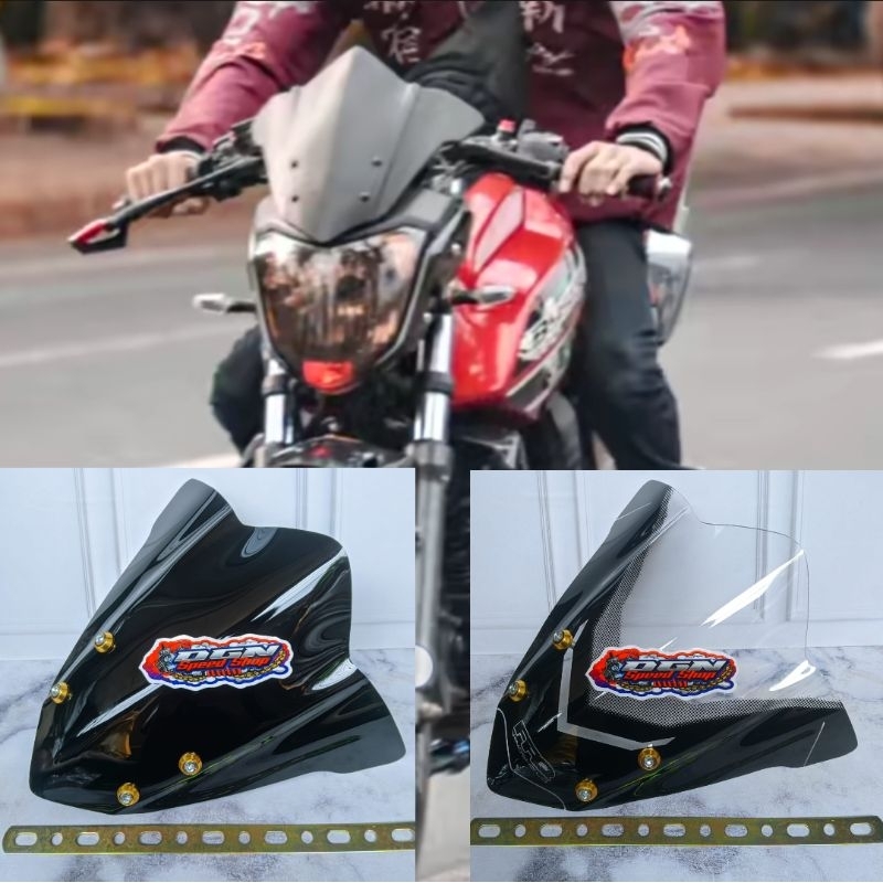 Jual VISOR/WINDSHIELD CUSTOM YAMAHA BYSON KARBU MODEL BLACK SERIES FRE ...