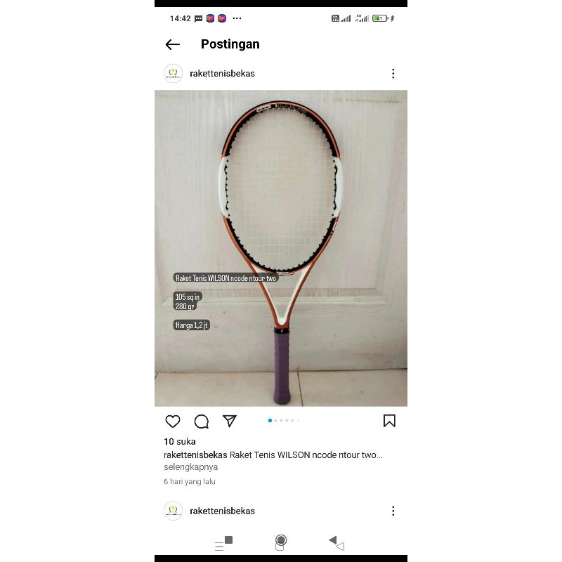 Jual raket tenis wilson ncode ntour | Shopee Indonesia