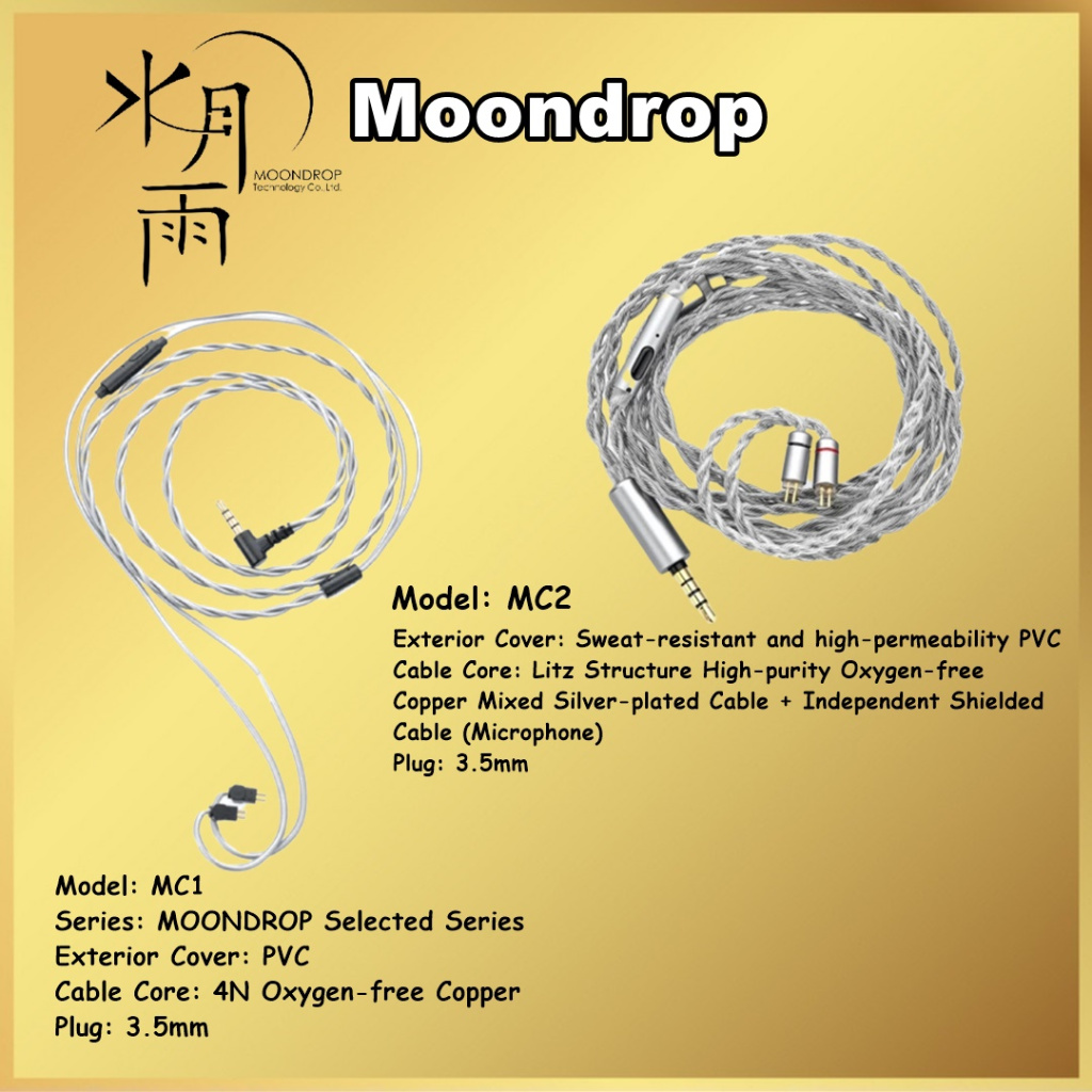 Jual Moondrop MC1 / MC2 High-Quality Microphone 3.5mm Upgrade Cable ...
