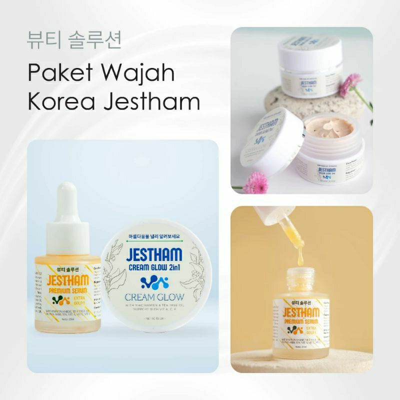 Jual ORIGINAL!! READY NO PO!! Jestham korea cream glow (cream+serum ...
