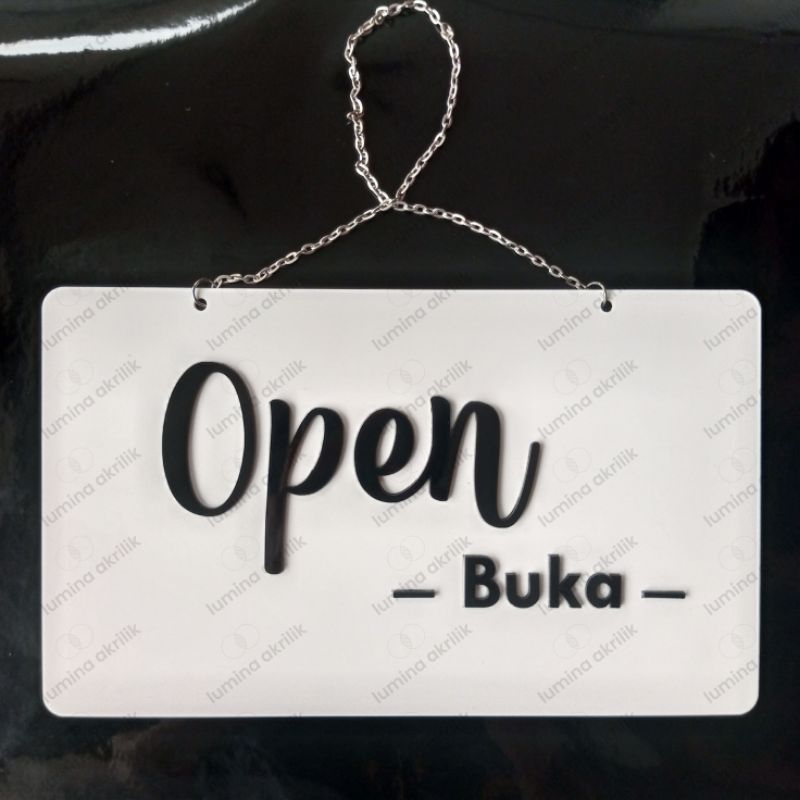 Jual Sign Open Closed / Buka Tutup Akrilik Bolak Balik 2 Muka | Shopee ...
