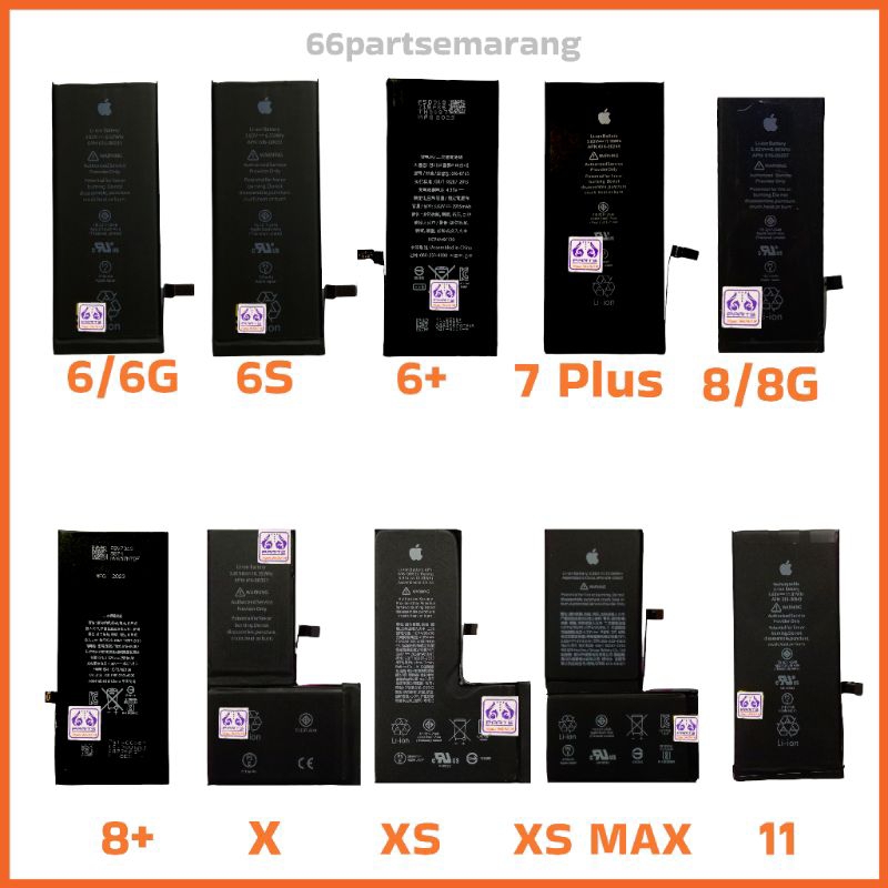 Jual Baterai Batre Battery IP 6 / 6+ / 6S / 6S+ / 7 / 7G / 7+ / 8 / 8 ...