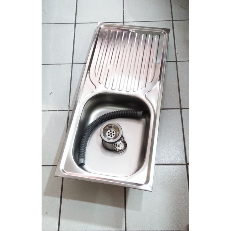 Jual Bak Cuci Piring Single 96 43 14 cm Stainless Steel | Shopee Indonesia