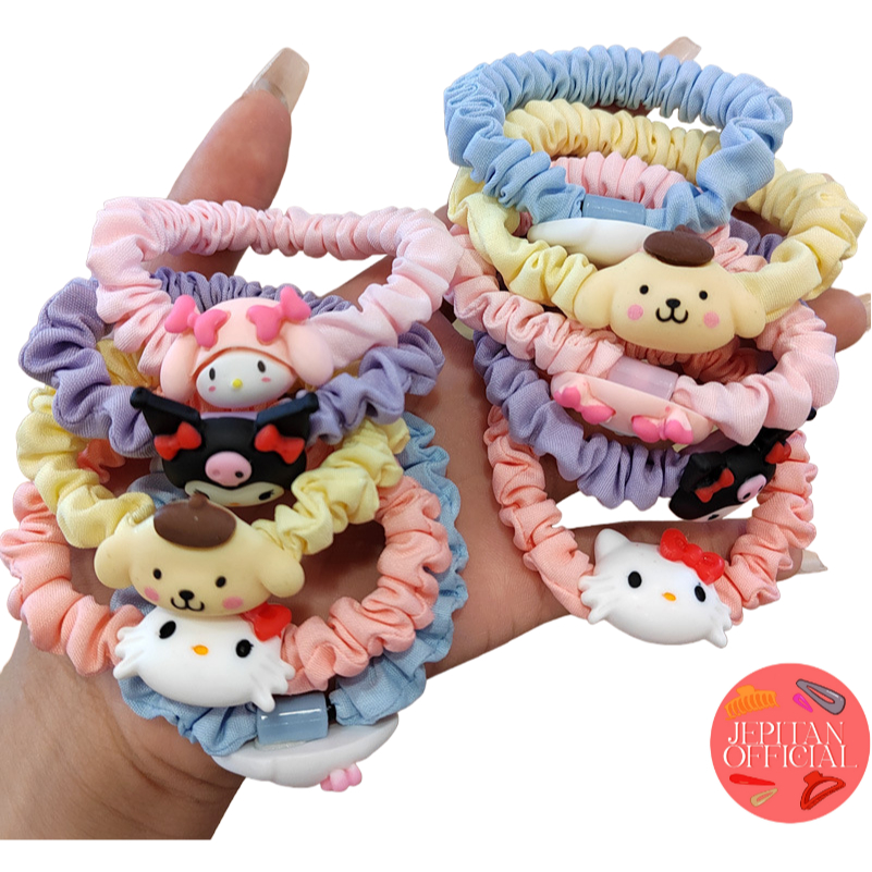 Jual Ikat Rambut Elastis Karakter Sanrio Kunciran Rambut Kuromi Karet ...