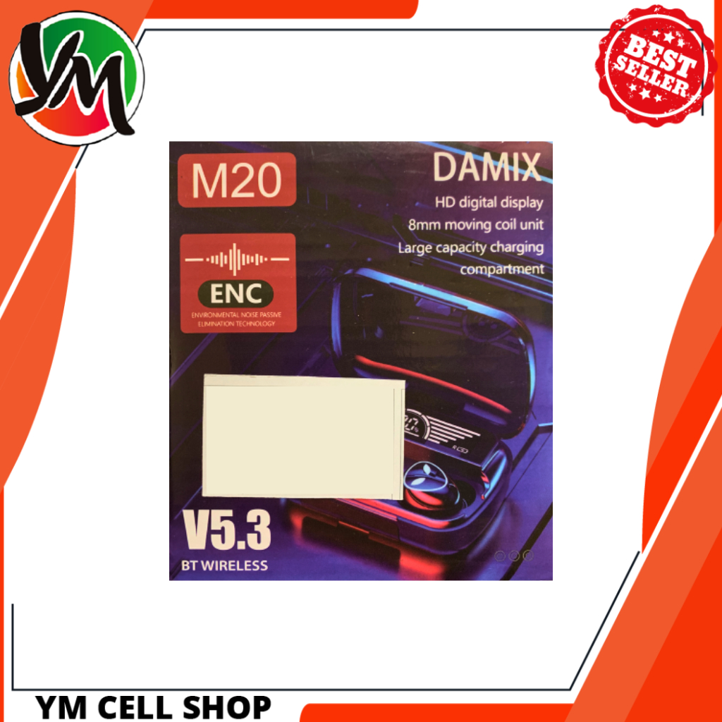 Jual Handsfree Bluetooth TWS DAMIX M20 Wireless Headset HD Digital ...
