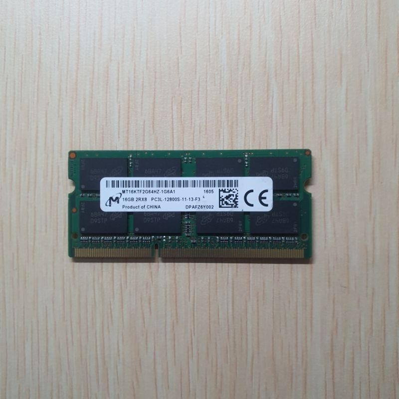 Jual ram memori memory ddr3 ddr3L 12800 16gb sodimm laptop original ...