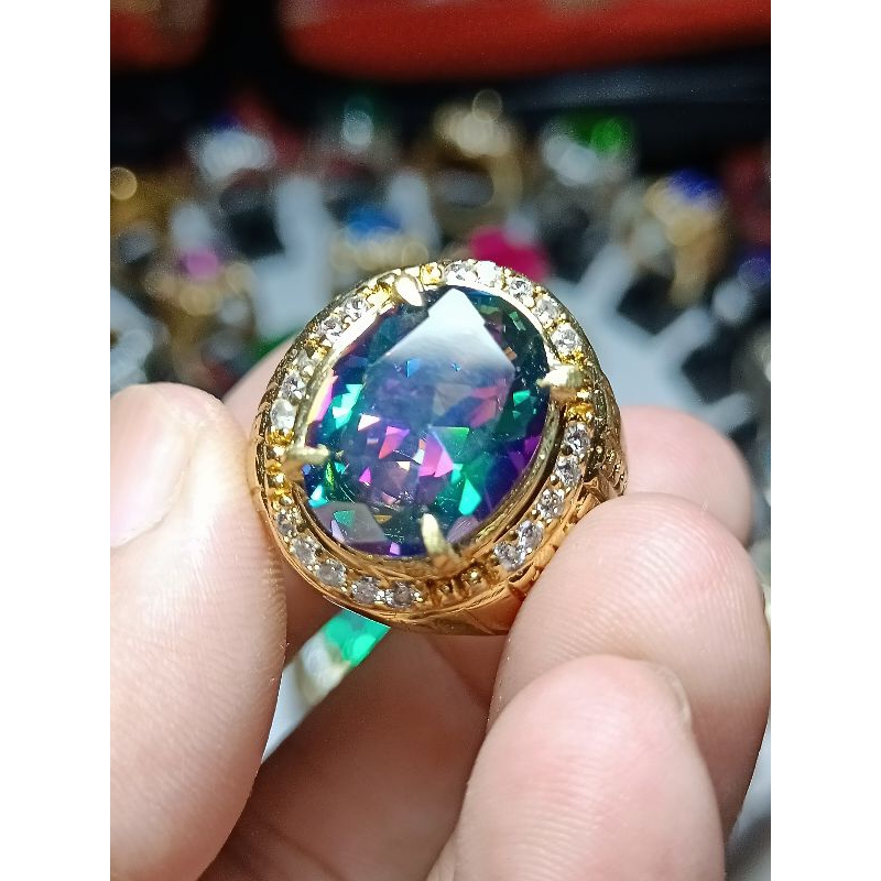 Jual Batu cincin mistik Oval full cutting | Shopee Indonesia