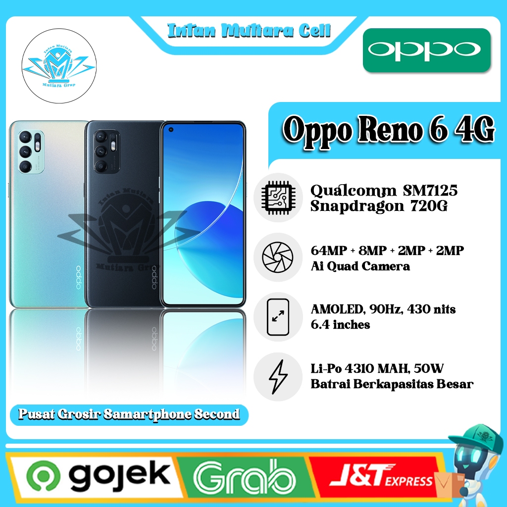Jual Oppo Reno 6 4G | 5G Ram 8 Rom 128GB (Second) | Shopee Indonesia