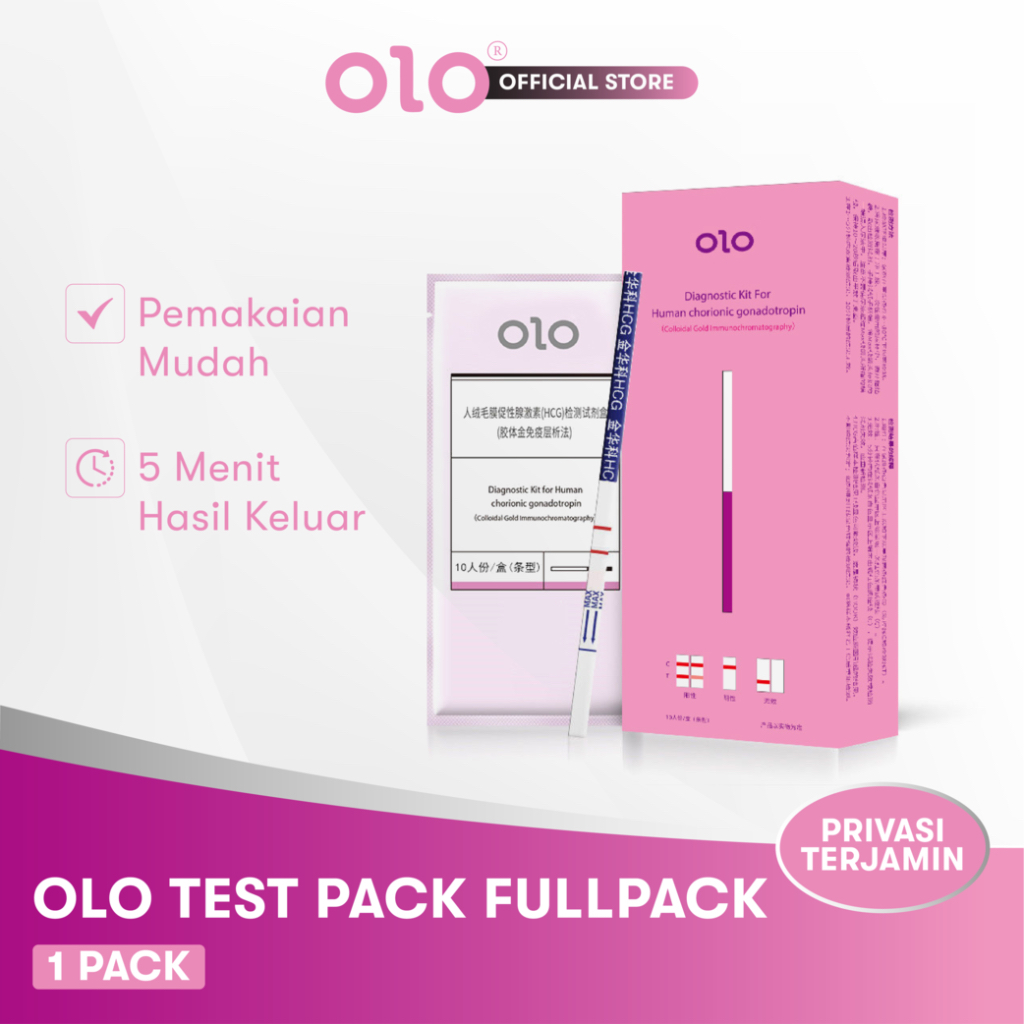 Jual OLO Test Pack Kehamilan & Kesuburan Wanita 1 Pack 10 Pcs + 1 Cup ...