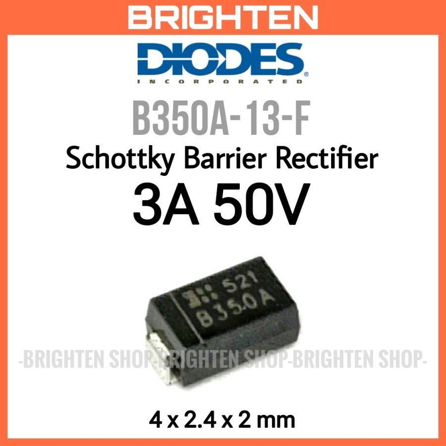Jual Schottky Barrier Rectifier B350A-13 Dioda Schottky 3A 50V SMD | Shopee Indonesia
