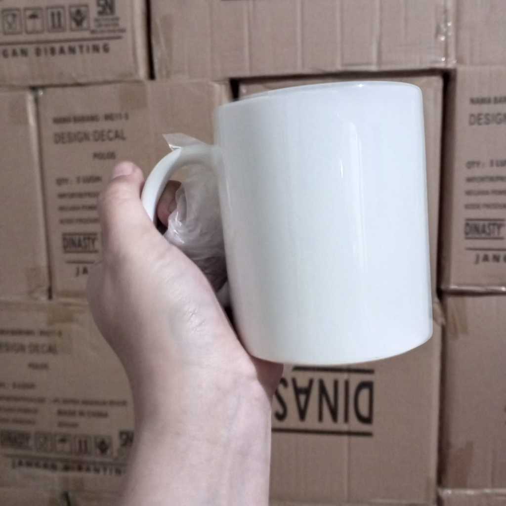 Jual Mug Keramik Putih Standar 11 oz Import Coating / Bahan Polos Impor ...
