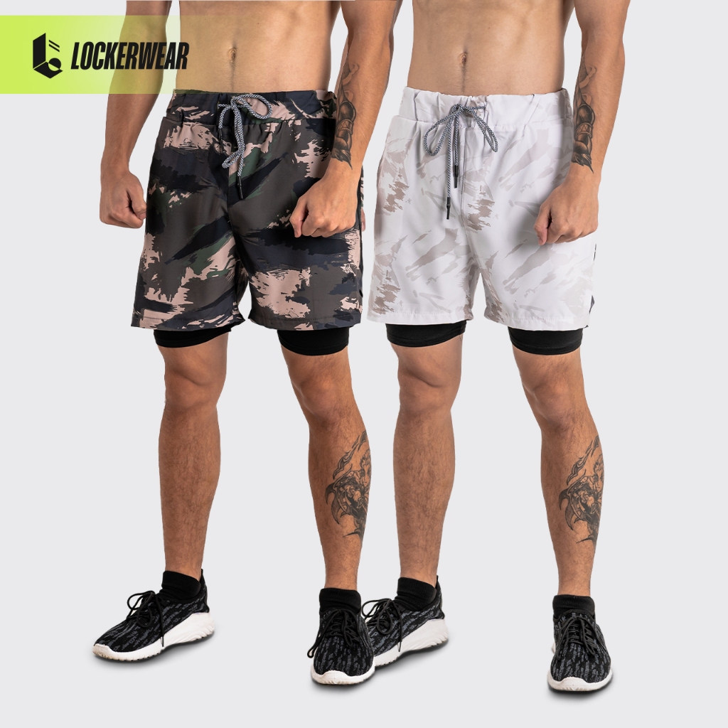 Jual Celana Running Gym Fitness Sport Short Pants Pendek 2in1 Manset ...