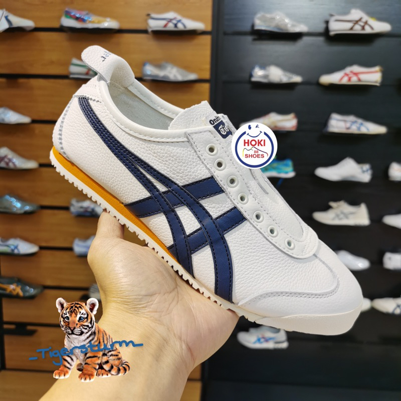 Jual Sepatu ONITSUKA TIGER Mexico 66 Slipon White Navy Yellow /LEATHER ...