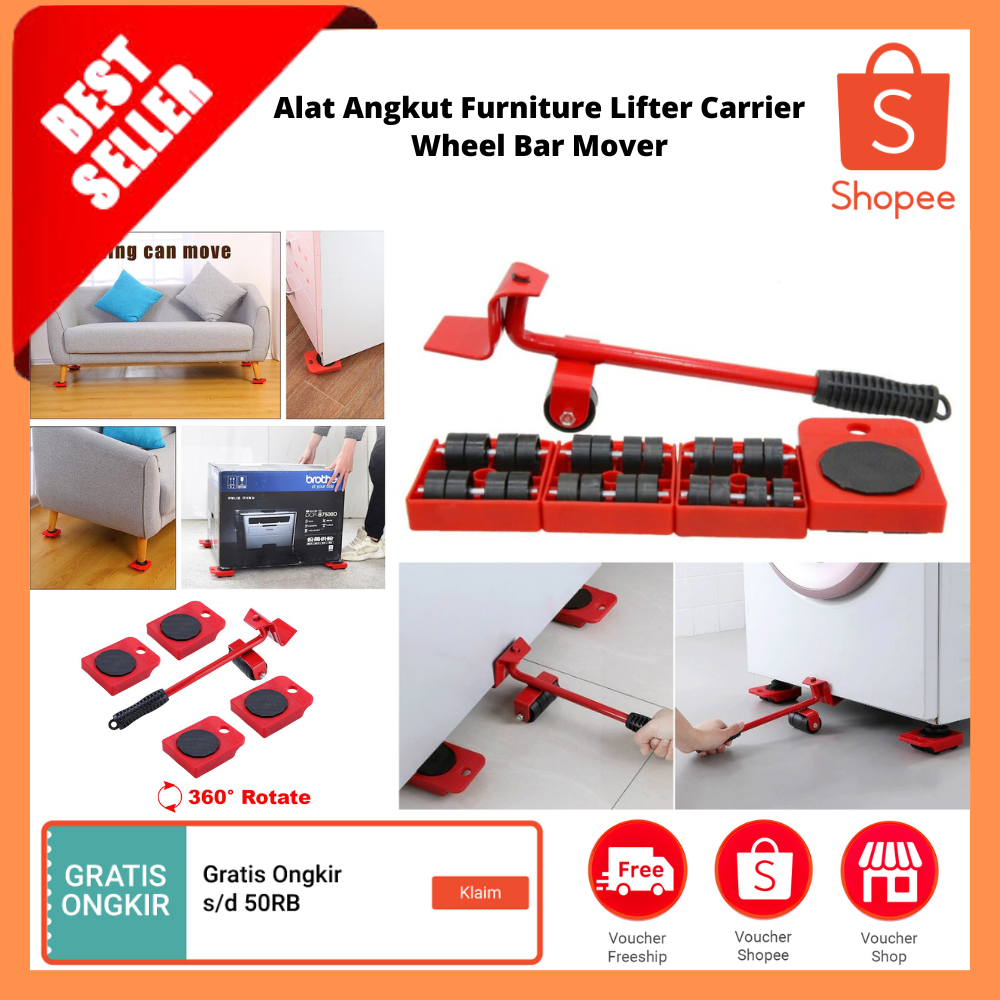 Jual Alat Angkut Furniture Lifter Carrier Wheel Bar Mover / alat ...