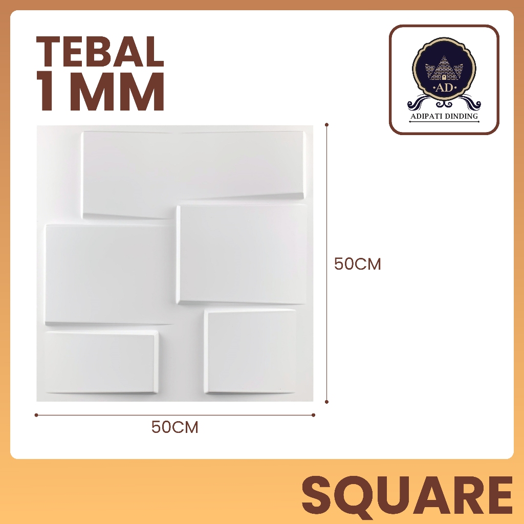 Jual WALL PANEL 3D PVC MOTIF 3D SQUARE PUTIH SIZE 50CM x 50CM | Shopee ...