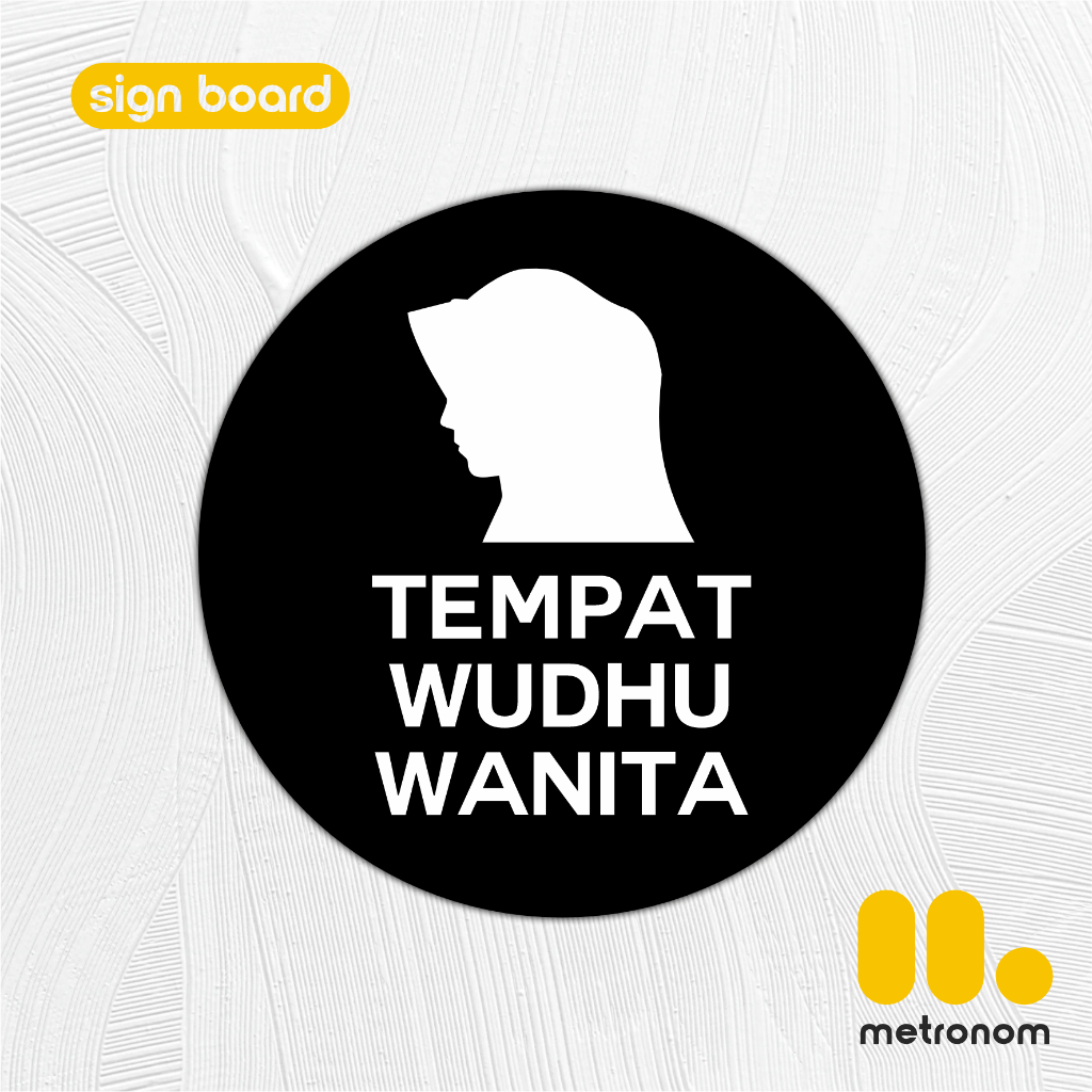Jual TEMPAT WUDHU WANITA Sign Board Akrilik BY METRONOM | Shopee Indonesia
