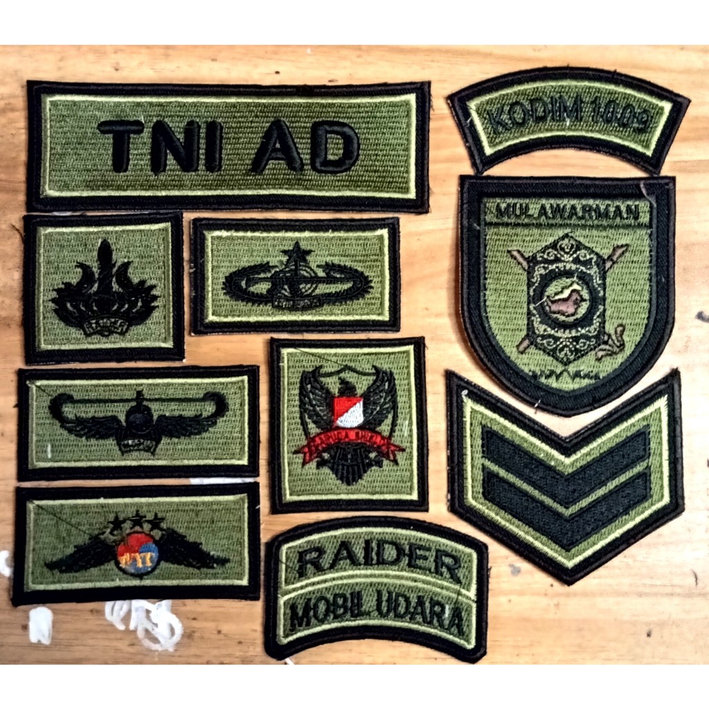 Jual atribut papan nama bordir TNI ad terbaru kasad 2022/matra darat | Shopee Indonesia