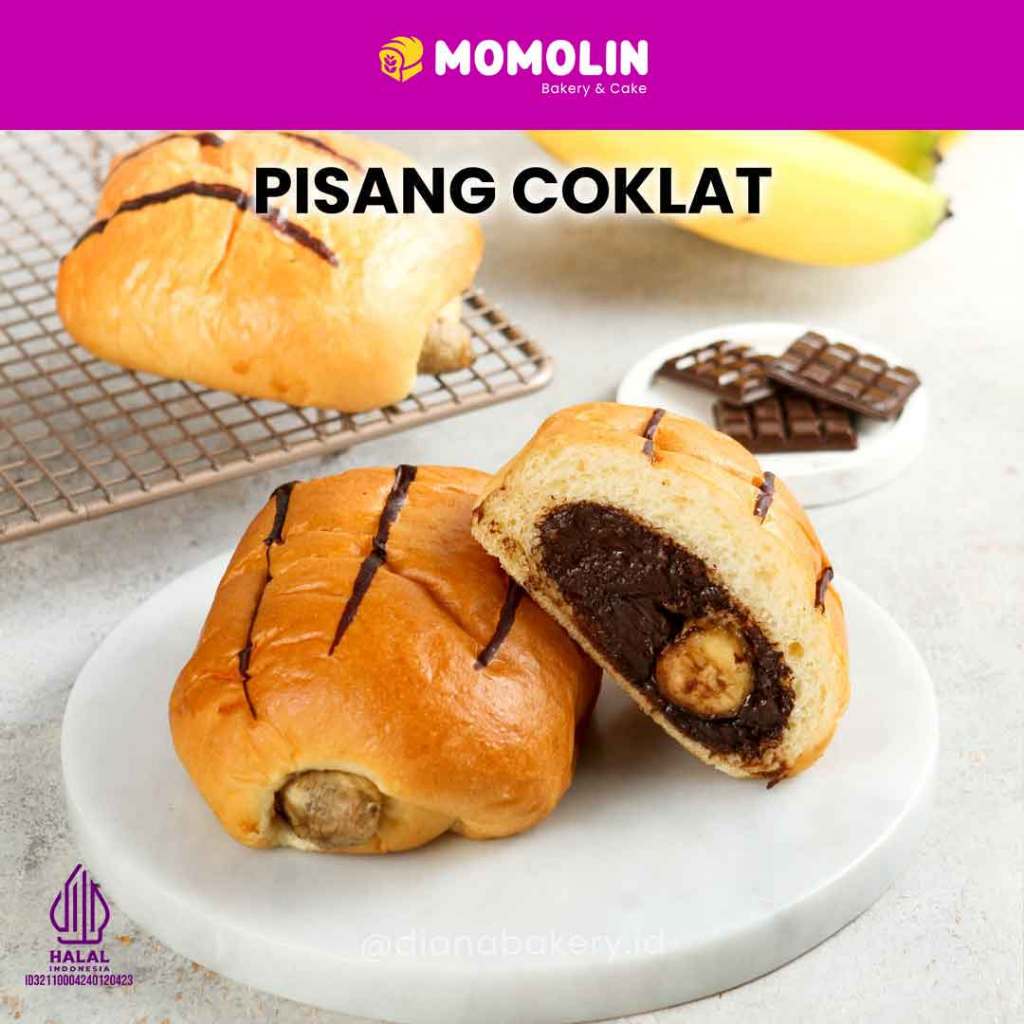Jual Momolin Bakery Roti Pisang Cokelat PREMIUM Momolin Bakery | Piscok ...