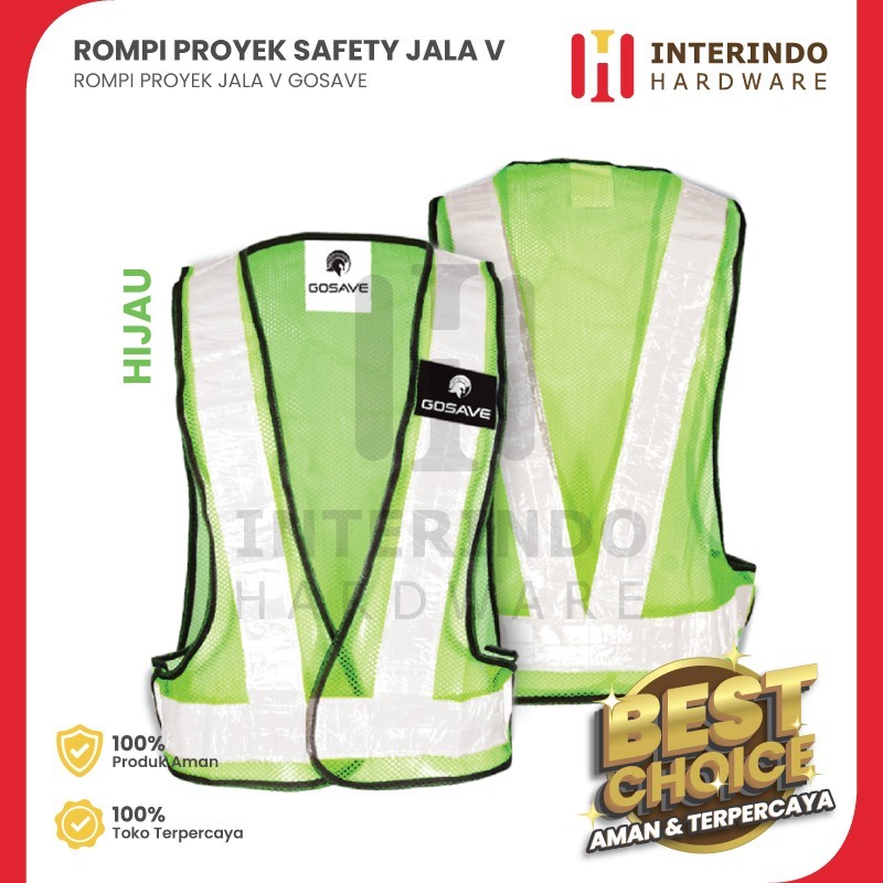 Jual Rompi Jaring V Guard Safety Vest Jala Proyek Pengaman Kerja Gosave ...