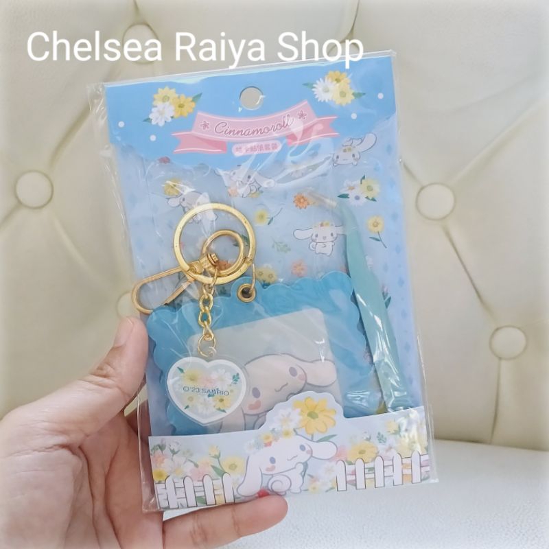 Jual Sanrio Cinnamoroll Keychain Frame Stiker Set + Pinset Cinamorol ...