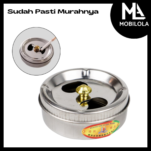 Jual MOBILOLA - Asbak Rokok Portable Rotation Enclosed Stainless Steel ...