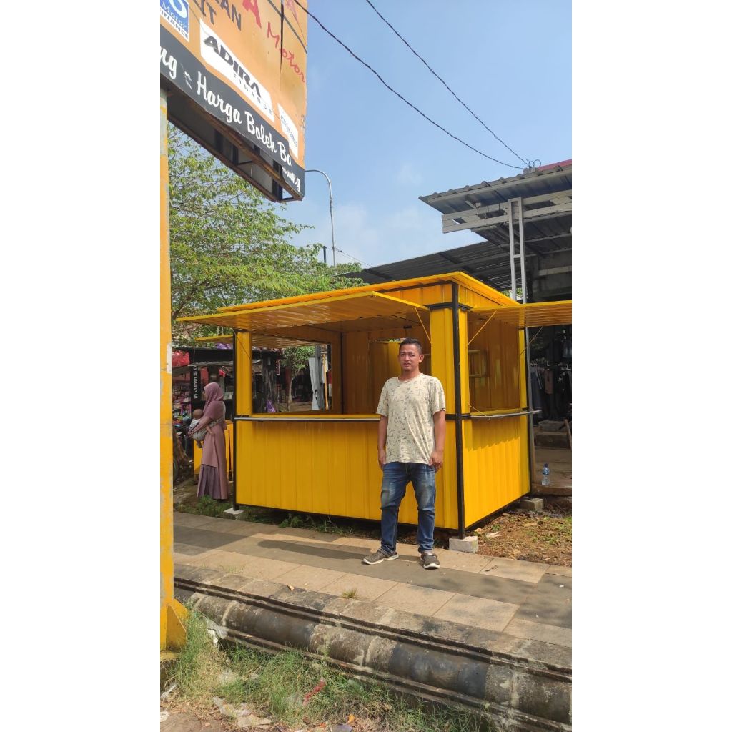 Jual Booth Container 250x200x200 PROMO Termurah/ Booth Usaha Kuliner ...