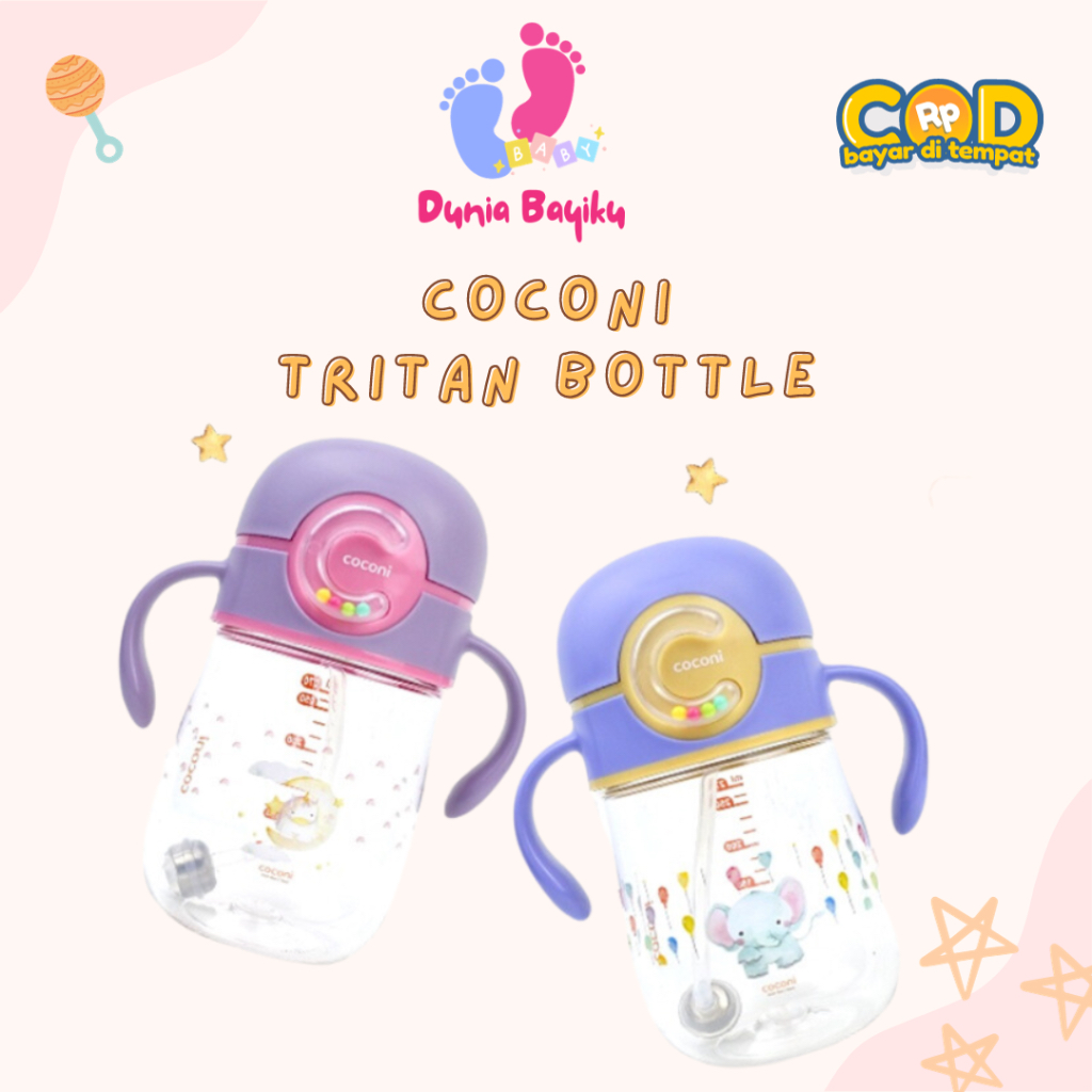Jual COCONI Tritan Bottle 270ml | Botol minum bayi anak | Baby drinking sippy cup | Shopee Indonesia