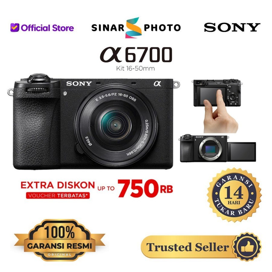 Jual SONY Alpha A6700 Kit 16-50mm f/3.5-5.6 OSS Lens - A6700 Kit ...