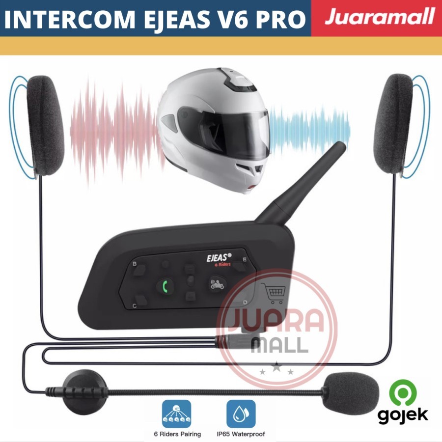 Jual INTERCOM V6 PRO EJEAS BLUETOOTH HELM EJEAS V6 PRO 6 RIDERS ...