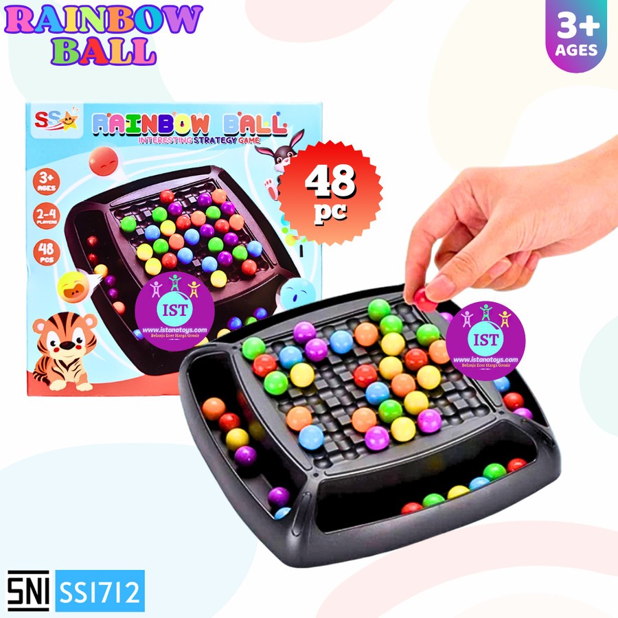 Jual COM Mainan Edukasi Rainbow Ball Bola 48pc SS1712 | Shopee Indonesia