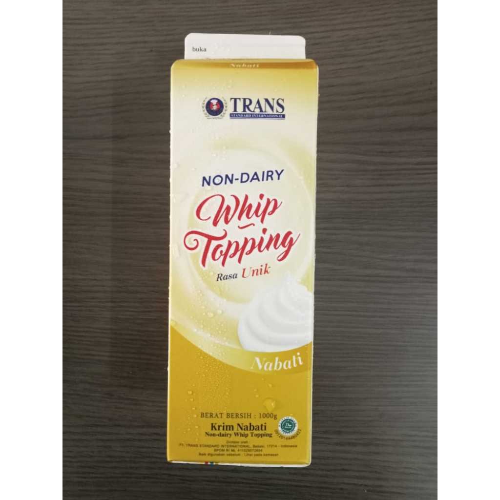 Jual TRANS / KFI Whip Topping / Whipping Cream Nabati GOLD 1kg (GRAB ...