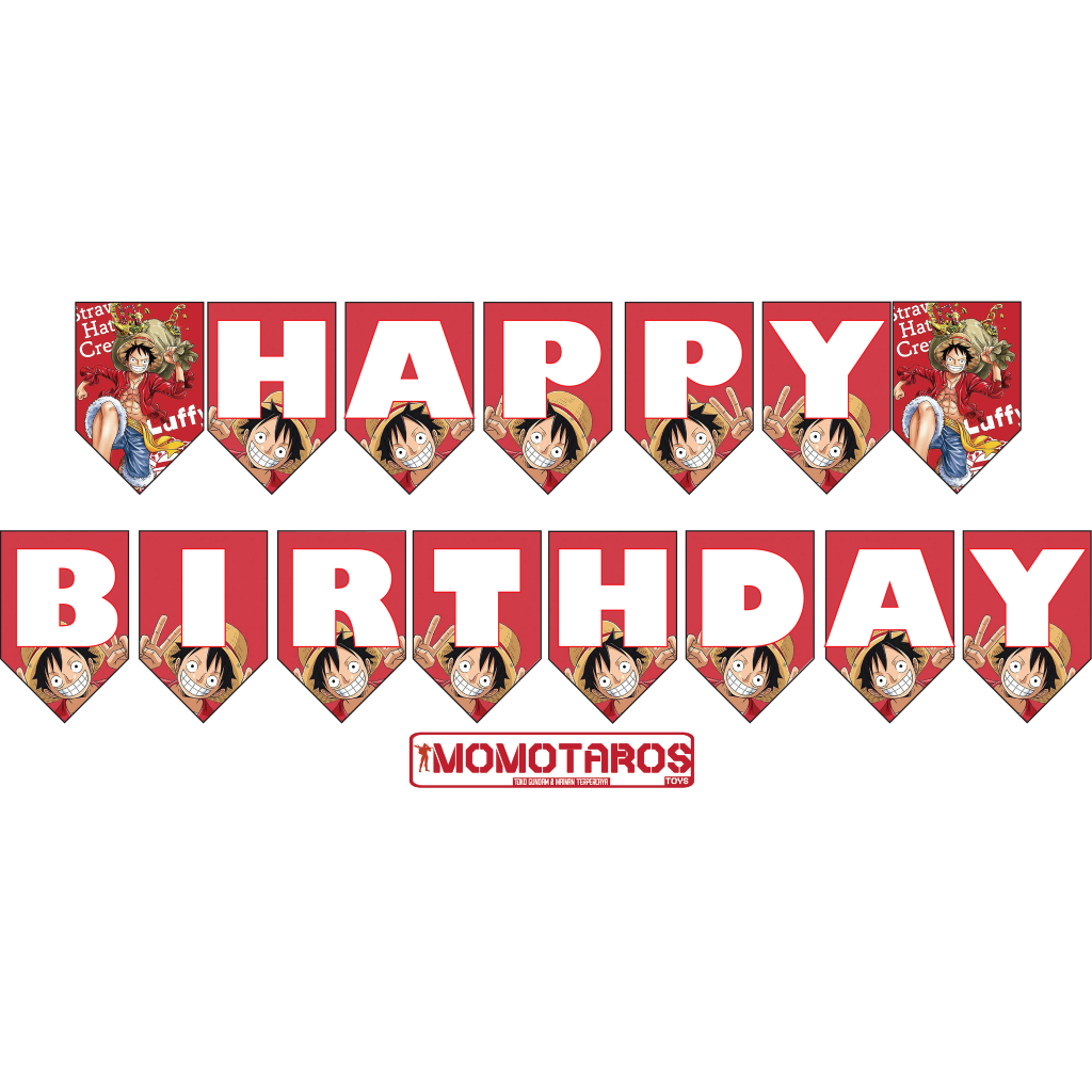 Jual Banner HBD Luffy solo One piece | Shopee Indonesia