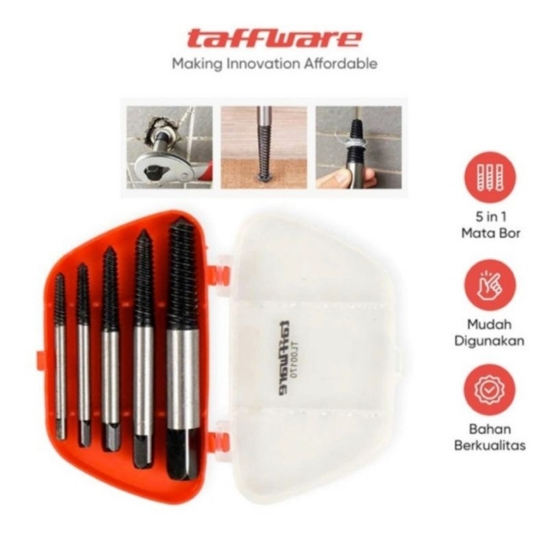 Jual Set Mata Bor Extractor Broken Screw Remover 5 In 1-TL00170 ...