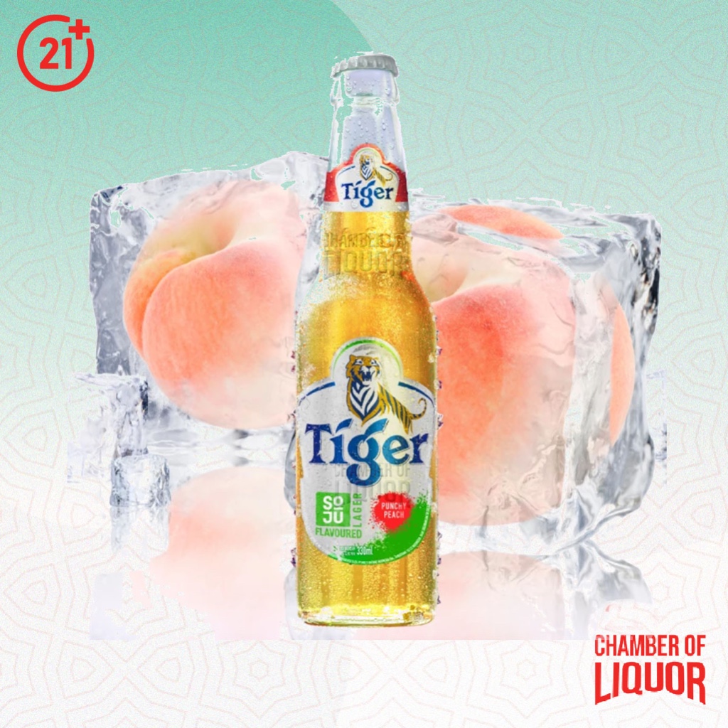 Jual Tiger Soju Beer Lager Punchy Peach 330ml | Shopee Indonesia