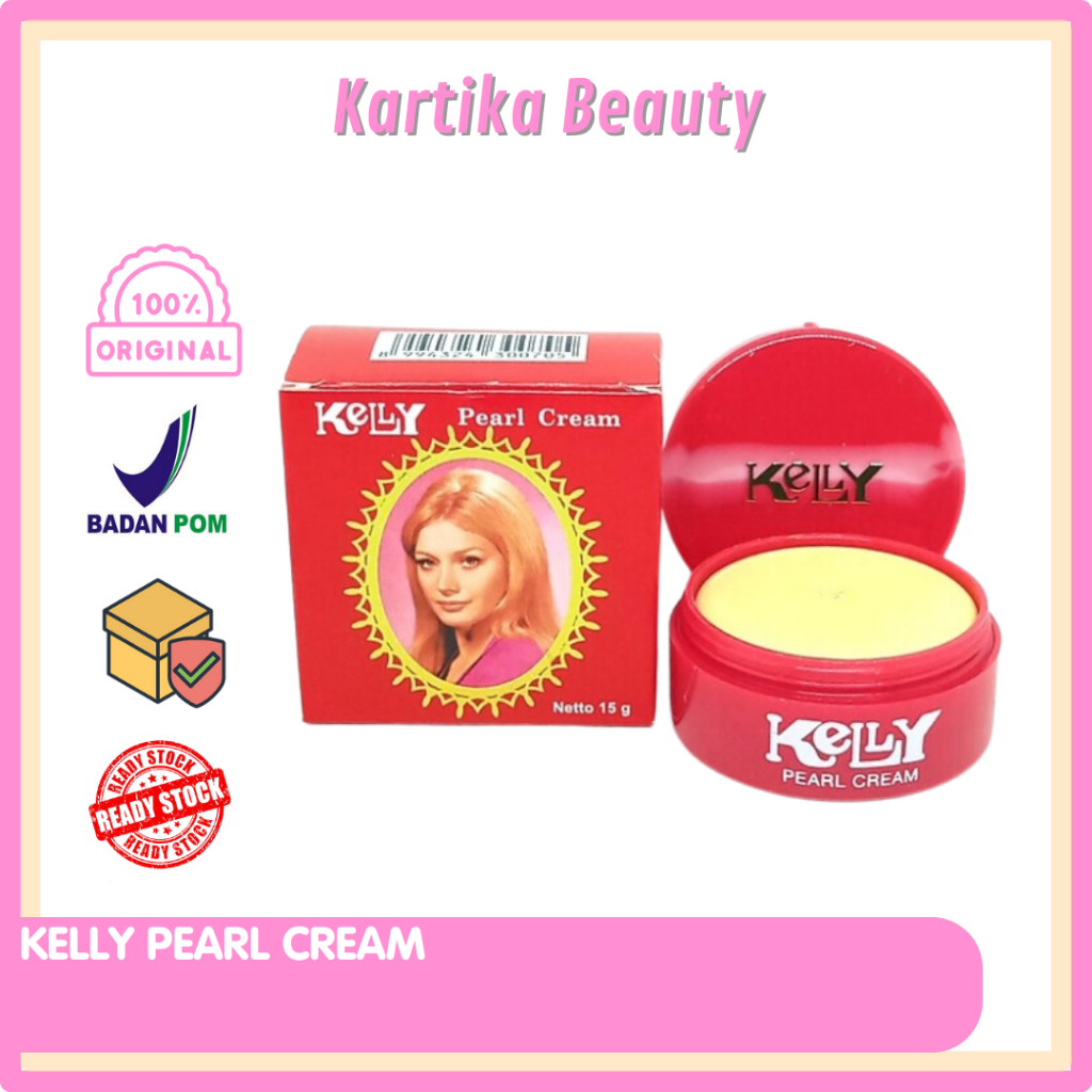 Jual KELLY PEARL CREAM KRIM WAJAH UKURAN KECIL 5 GRAM / BESAR 15 GRAM ...