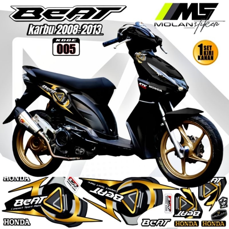 Jual Decal Sticker Striping Variasi Motif Ori Beat 2009/2010 Beat Karbu ...