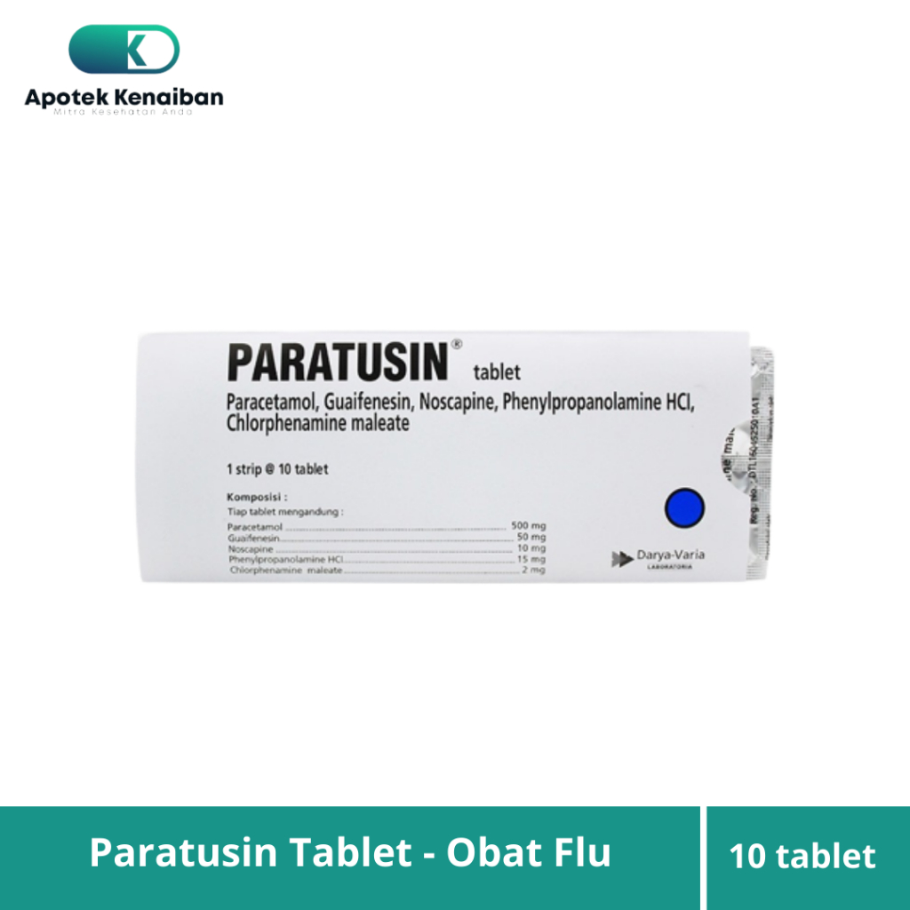 Jual PARATUSIN TABLET STRIP 10 TABLET OBAT FLU SAKIT KEPALA & DEMAM ...