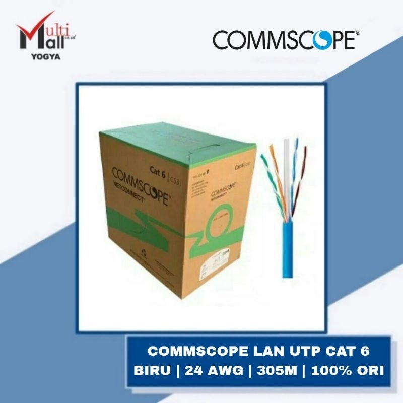 Jual Commscope Kabel LAN UTP Cat 6 24AWG 305 Meter 100% Original ...