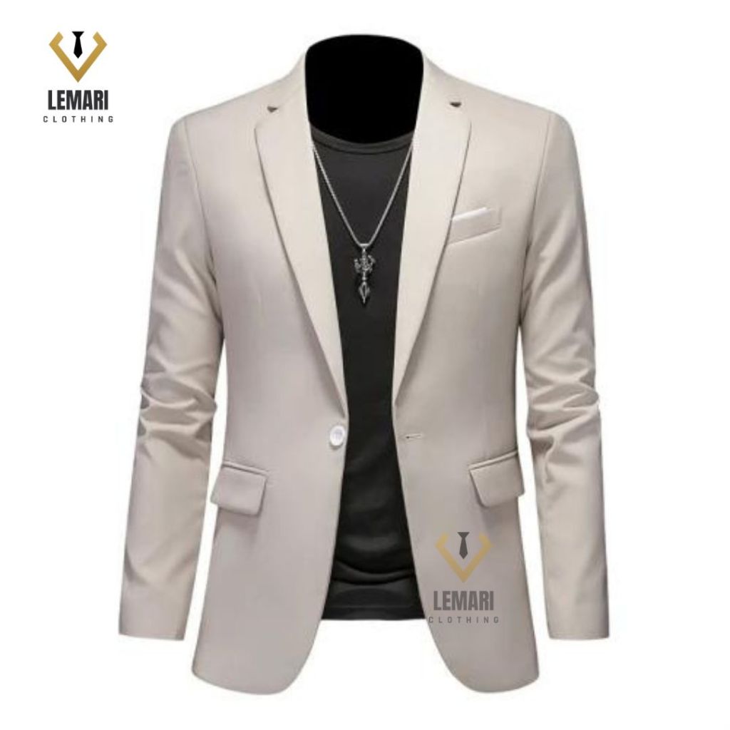 Jual Jas Blazer Formal Pria Kancing Satu Slim Fit Premium Wisuda ...