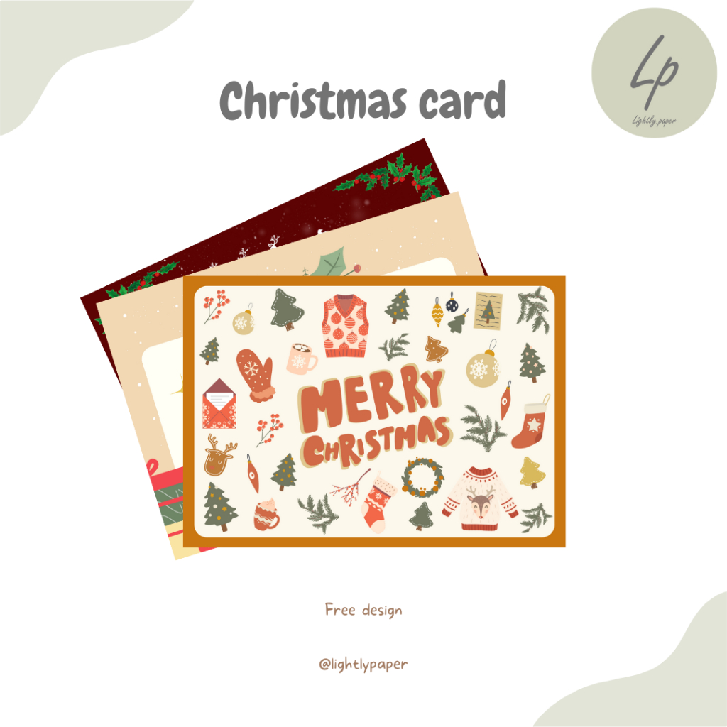 Jual Christmas card / kartu Natal costum / kartu natal / kartu / kartu ...
