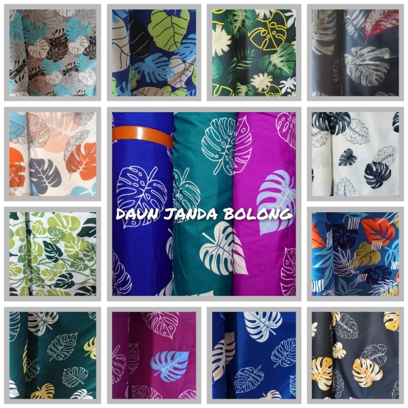 Jual KAIN SPREI POLIMIKRO METERAN 50 CM X 240 CM MOTIF DAUN JANDA ...