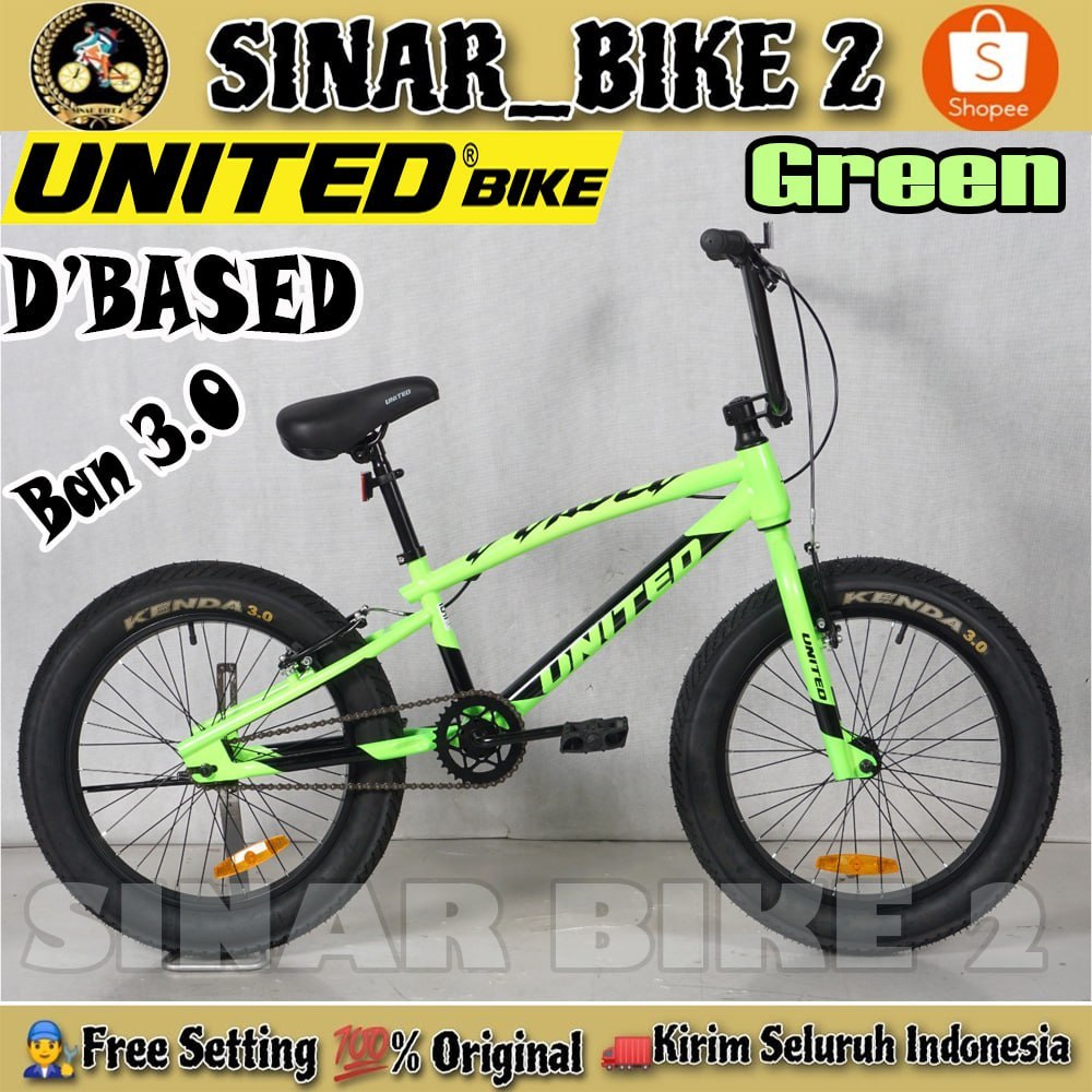 Jual Sepeda Anak Laki BMX UNITED D BASED Ukuran 20 Inch Ban 3.0 ...