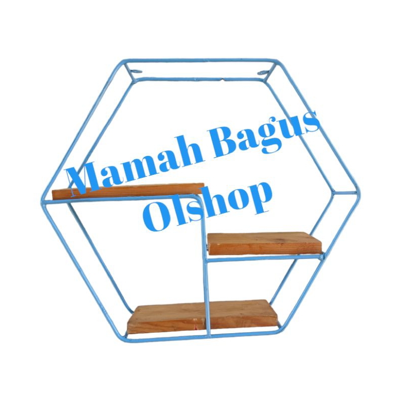 Jual RAK HIASAN DINDING BENTUK HEXAGONAL MODEL UNDAK 3 AMBALAN UKURAN ...