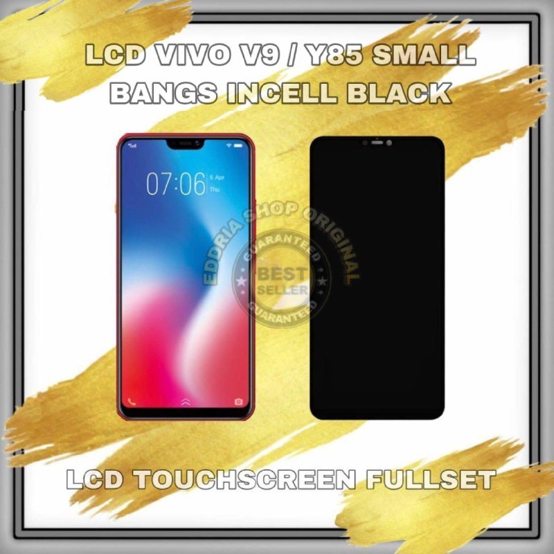 Jual LCD TOUCHSCREEN VIVO V9/Y85 ORIGINAL INCELL BLACK ( Small Bangs ) | Shopee Indonesia