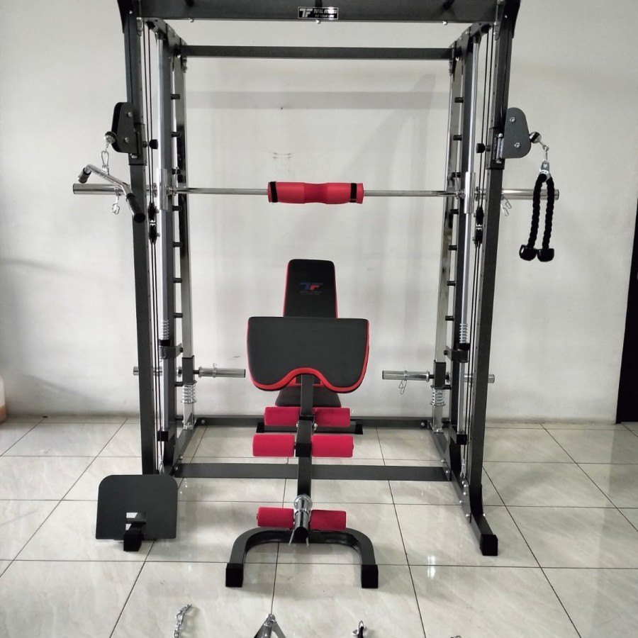Jual Alat Fitness Home Gym Power Rack Total - Smith Machine Rack ...
