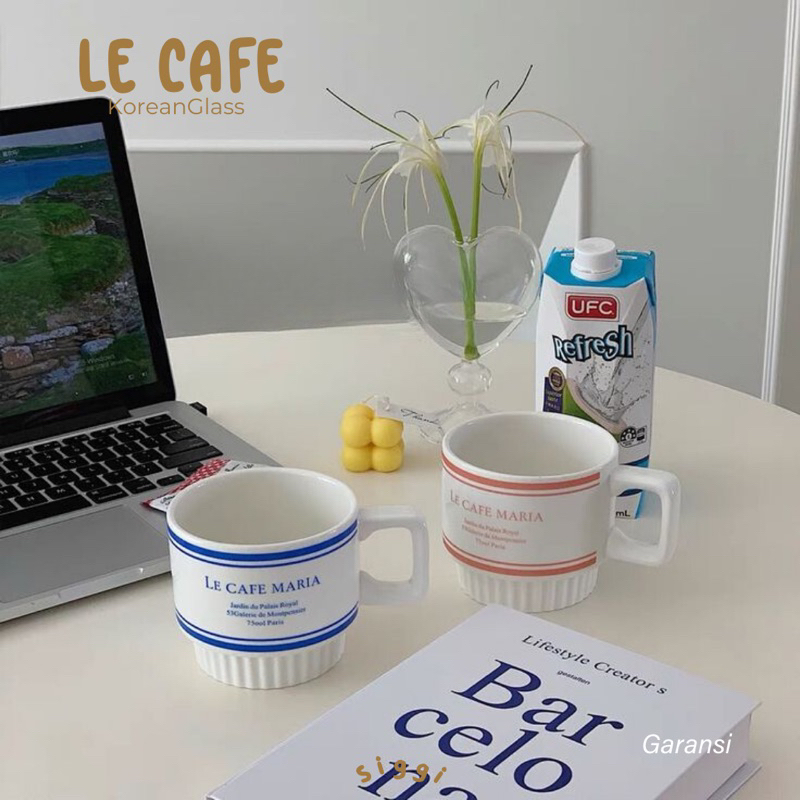 Jual [siggi] LE CAFE Korean Aesthetic Plate Mug / Piring Korea ...
