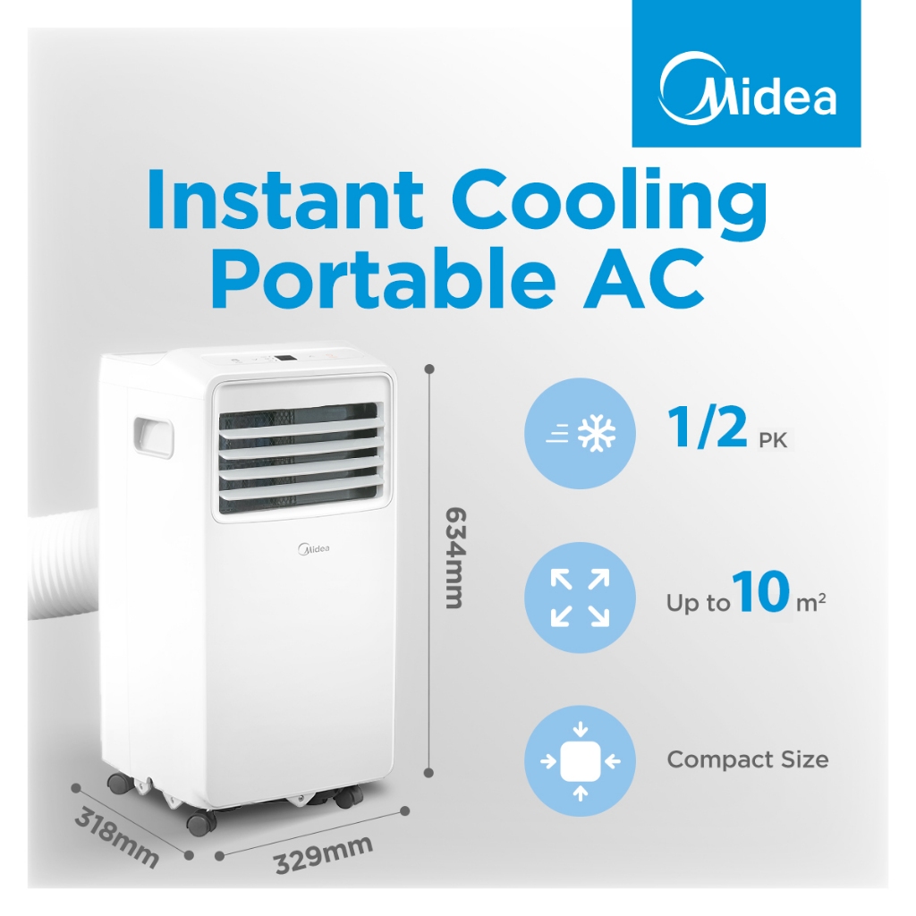 Jual Midea AC Portable 1 2 Pk MPHA 05CRN7 AC 0 5 Pk Pendingin Ruangan