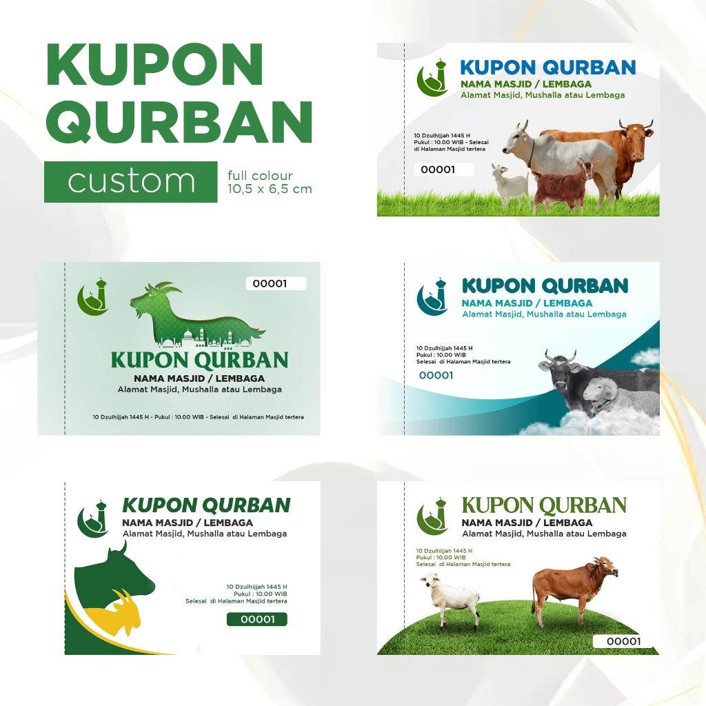 Jual CETAK KUPON QURBAN - CUTOM - Free desain | Shopee Indonesia